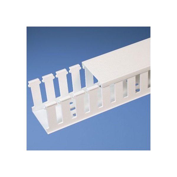 Panduit Wide Slot Duct, Type NE, Halogen-Free, White, 1" x 4" x 1' (6 ...