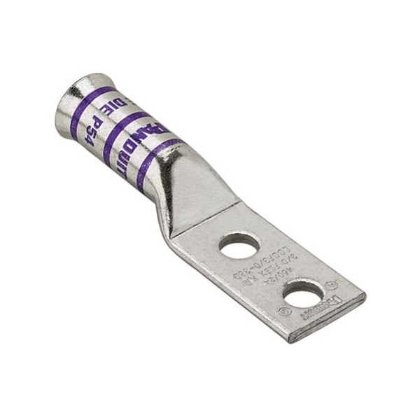 Panduit Lug Compression Connector, 6 AWG Max, Long Barrel, Copper, Blue ...
