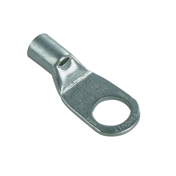 Panduit Ring Terminal, 5/16 in Stud Size, 2/0 AWG, Bare Insulated, Bare ...