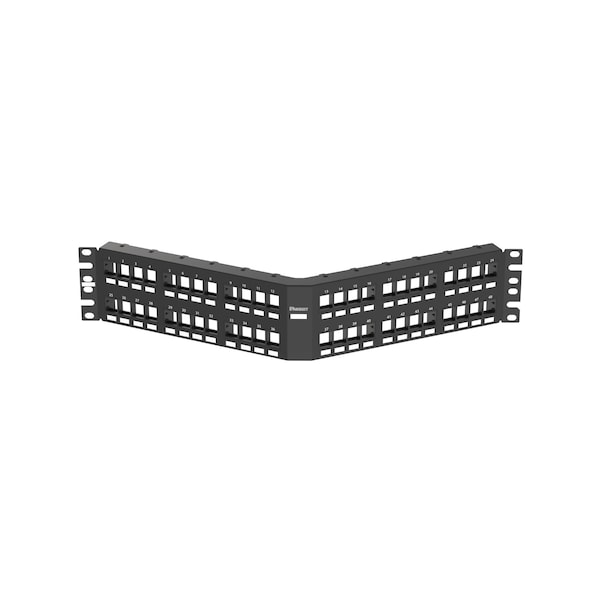 Panduit Modular Patch Panel, Angled, 45 Degree Bend8 Port, NKPPA48FMY ...