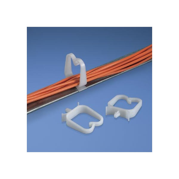 Panduit Cable Clip, Nylon, 1.06 in Bundle Dia., Black, 1.65 in L, 100 ...