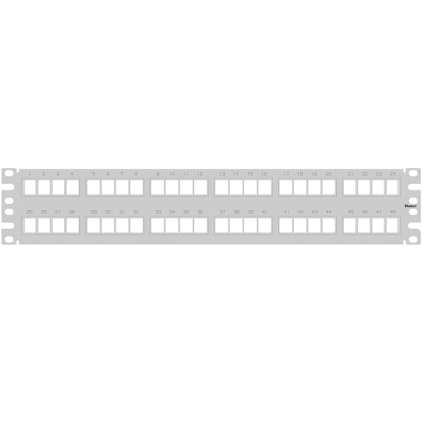 Panduit Modular Patch Panel, Flat, Flush Moun NKPP48FMWH | Zoro