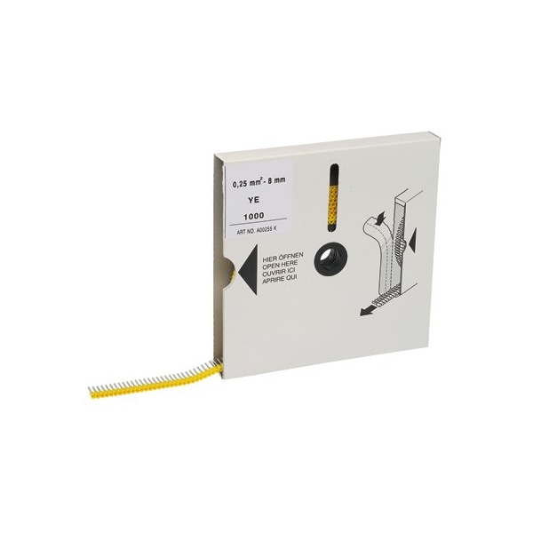 Panduit Insul Ferrules on Mini-Reel, Yllw Sleeve, #24 AWG, FSD73-8-K ...