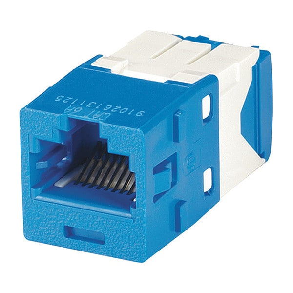 Panduit Module, Cat6a, Utp, 8p8w, Unvi, Bu, Tgstyl CJ6X88TGBU | Zoro