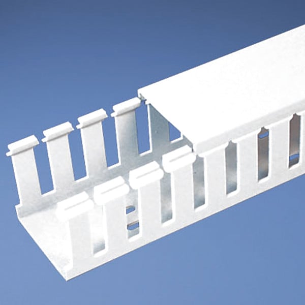Panduit Base Wiring Duct, Type G, Wide Slot, White, 4" x 4" x 1' (6 ...