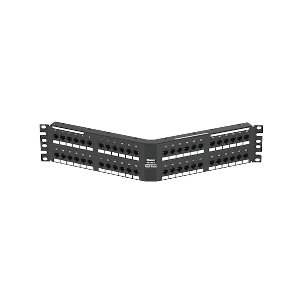 Panduit Punchdown Patch Panel, Cat 6A, Angled NKA6XPPG48Y | Zoro