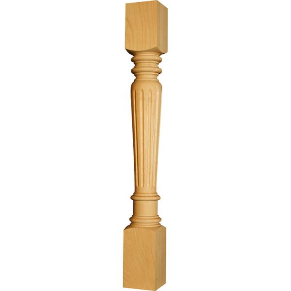 Osborne Wood Products 34 1/2 x 4 Fluted Islander Leg in Western Red ...