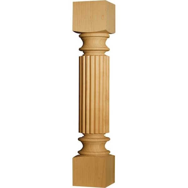 Osborne Wood Products 35 1/2 x 6 Massive Reeded Island Leg in Western ...