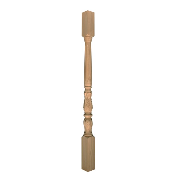 Osborne Wood Products 38 x 2 3/8 Narrow Carved Leaf Baluster in ...