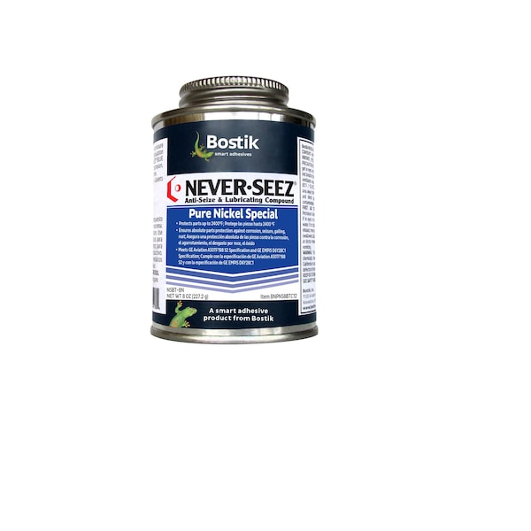 Bostik Bostik Never-Seez Pure Nickel Special 8oz. Brush Top Can NSBT-8N ...