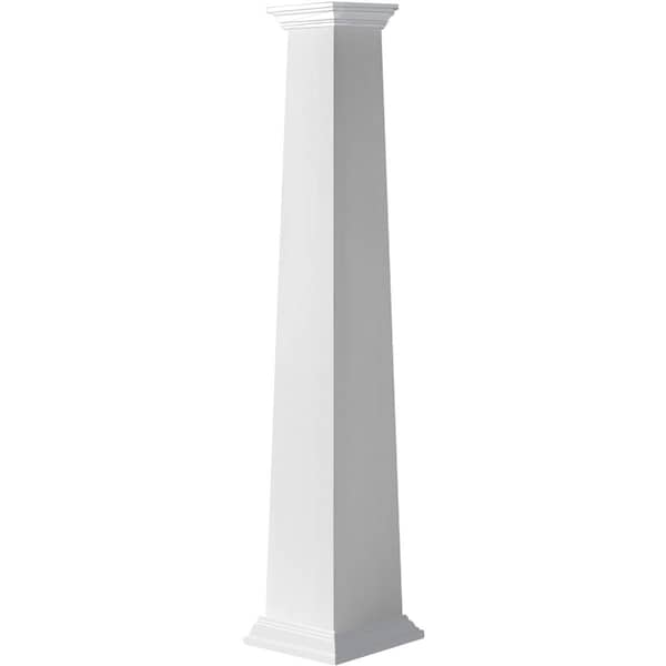 Ekena Millwork Craftsman Classic Square Tapered, Smooth PVC Column ...