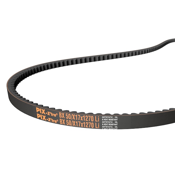 Pix 5VX710 Cogged, Wedge V-Belt, 71 in Outside Length, 5/8 in Top Width ...
