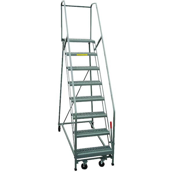 Pw Platforms 50 Degree Steel Rolling Safety Ladders, 100"Hx24"Wx14"L ...