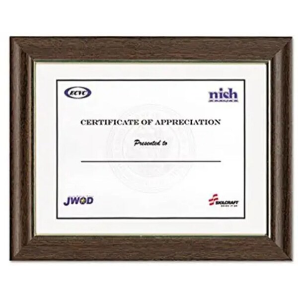 Ability One 7105001491281 - Style B - Walnut Vinyl Frame - 11" x 14 ...