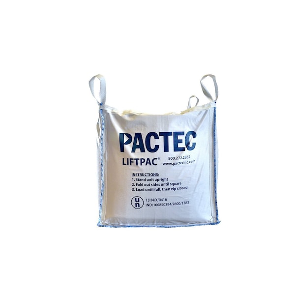 Pactec Self Standing & Lined UN Rated Bulk Bag, 3x3x3 VP333-7.5L6SSZT ...