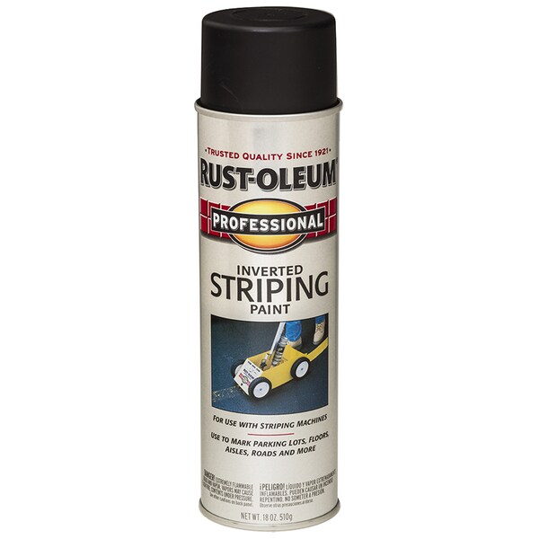 Rust-Oleum 18 Oz Black Professional Traffic Striping Spray Paint ...