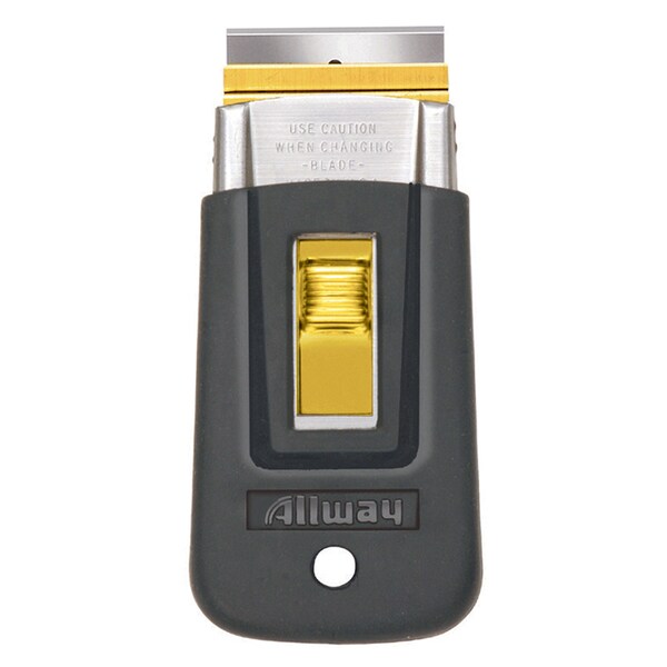 Allway GS-Series Soft Grip, Steel, Glass Scraper, with 5 Blades SGS | Zoro