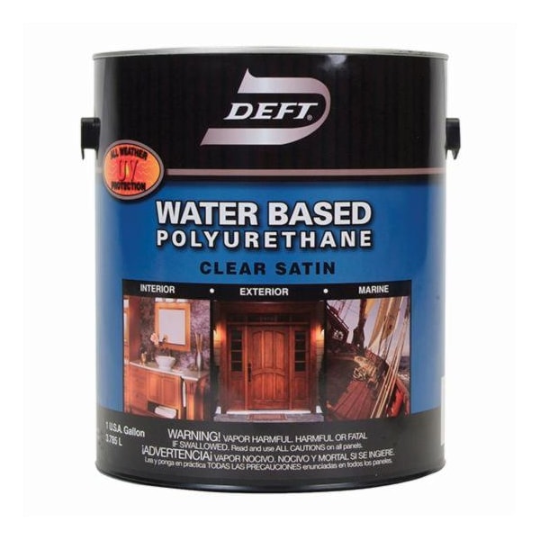 Deft 1 Gal Clear Polyurethane WaterBased Interior/Exterior Satin DFT259 ...