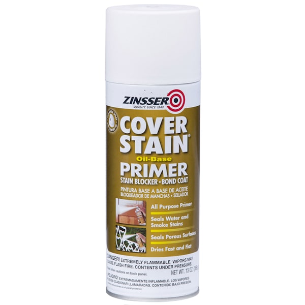 Zinsser 13 Oz White Cover-Stain Oil-Based Stain Block Primer 03608 | Zoro