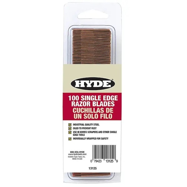 Hyde Single-Edge Razor Blade w/ Dispenser, PK 100 13125 | Zoro