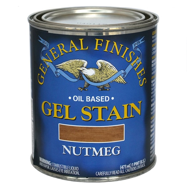 General Finishes 1 Pt Nutmeg Gel Stain Oil-Based Heavy Bodied Stain NP ...