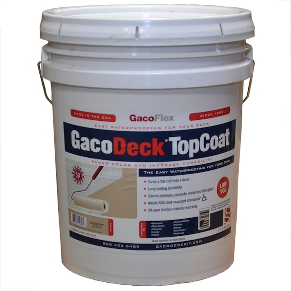 Gaco 5 Gal Desert GacoDeck Water-Based Elastomeric Top Coat DT49 | Zoro