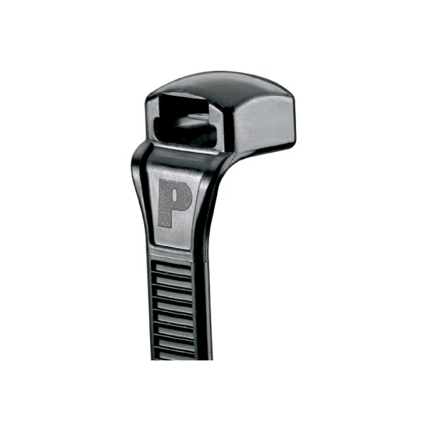 Panduit Cable Tie, 13-1/2 in L, 4 in Max Bundle Dia., Black, Nylon 6/6 ...