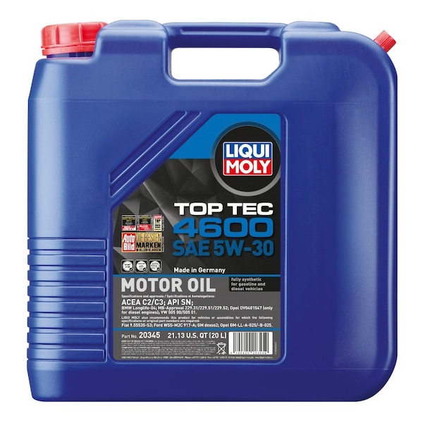 Liqui Moly Top Tec 4600 5W-30, 20 Liter, 20345 20345 | Zoro