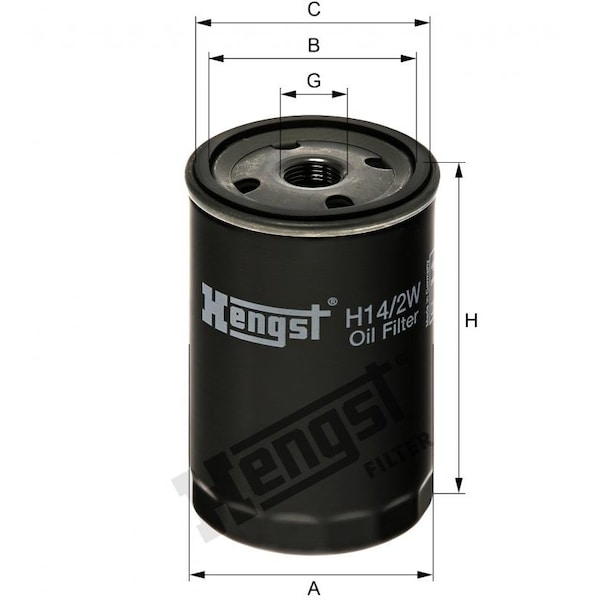 Hengst OIL FILTER H14/2W | Zoro
