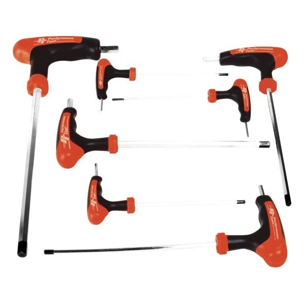 Performance Tool 7-Pc Sae T-Handle Hex Key Set, W1711 W1711 | Zoro