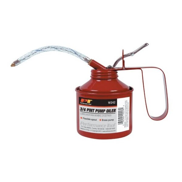 Performance Tool 3/4 Pint Pump Oiler, W242 W242 | Zoro