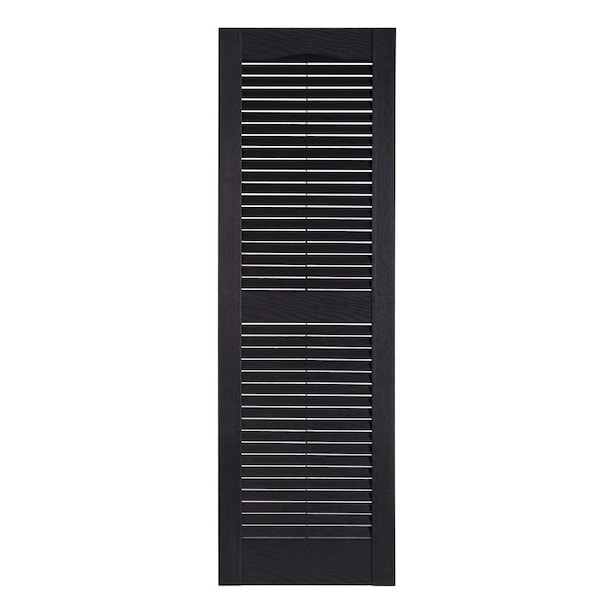 Perfect Shutters 15 Inch x 43 Inch Louver Exterior Vinyl Shutter, PR ...
