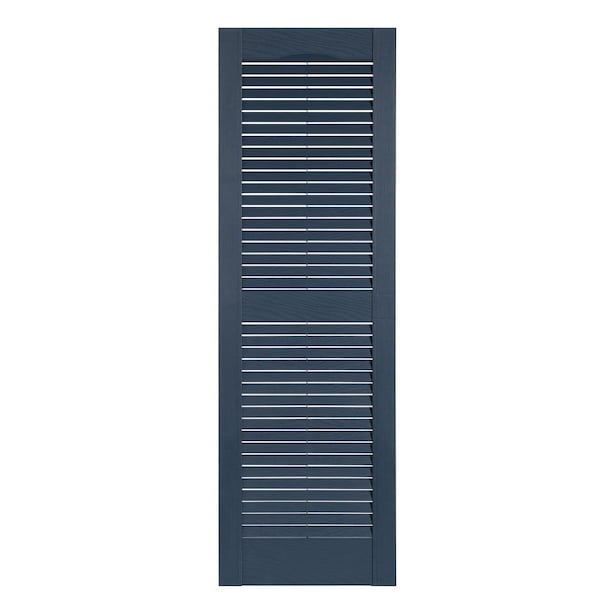Perfect Shutters 15 Inch x 39 Inch Louver Exterior Vinyl Shutter, PR ...