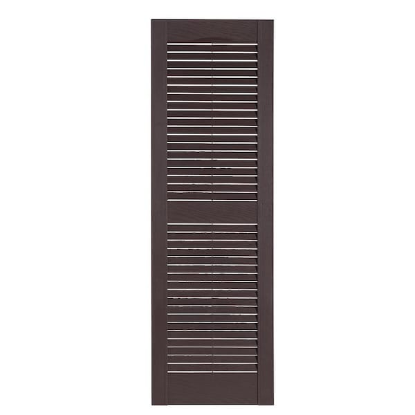 Perfect Shutters 15 Inch x 67 Inch Louver Exterior Vinyl Shutter, PR ...