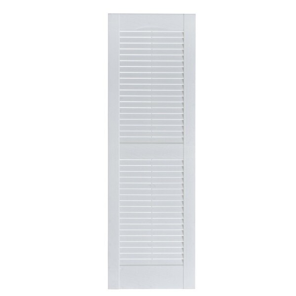 Perfect Shutters 15 Inch x 55 Inch Louver Exterior Vinyl Shutter, PR ...