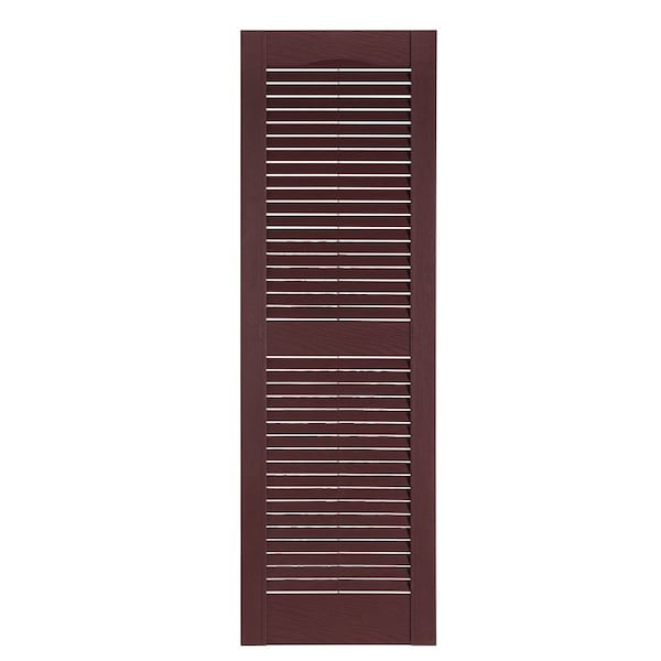 Perfect Shutters 15 Inch x 67 Inch Louver Exterior Vinyl Shutter, PR ...