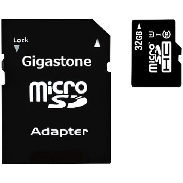 Gigastone Prime Series 32GB microSD Card with Adapter GS-2IN1600X32GB-R ...