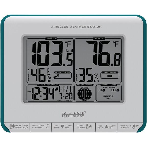 La Crosse Technology Wireless Weather Station (Blue) 308-1711BL | Zoro