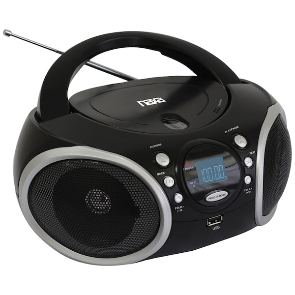 Naxa Portable MP3/CD Player with AM/FM Analog Radio and USB Input NPB ...