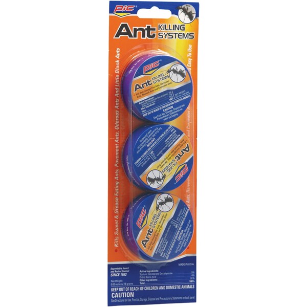 Pic Indoor/Outdoor Metal Ant Traps, Pack/3 AT3 | Zoro