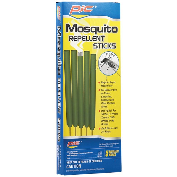 Pic Area Mosquito Repellent Sticks, Pack/5 MOS-STK | Zoro