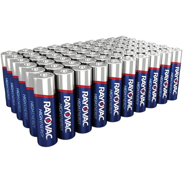 Rayovac Alkaline Battery, AA 1.5VDC 60 PK 815-60PPJ | Zoro
