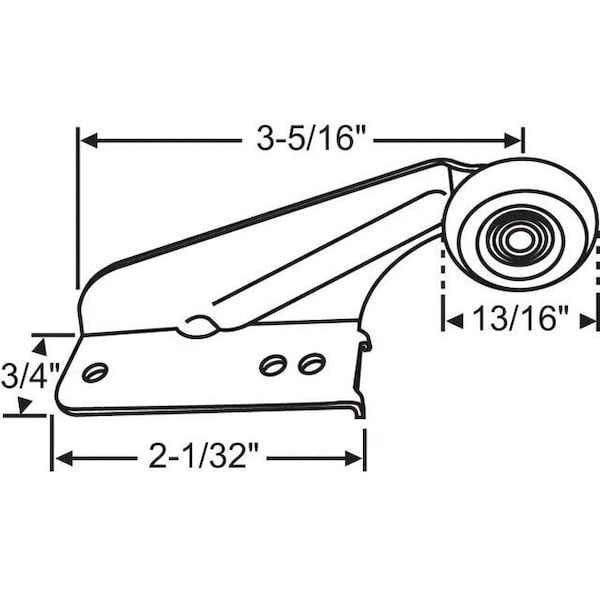 Strybuc Drawer Roller Bracket 45-17-2 | Zoro