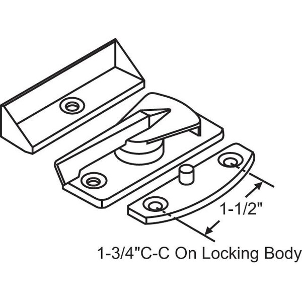 Strybuc Patio Screen Door Latch 14-97 | Zoro