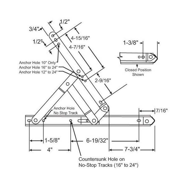 Strybuc 4 Bar Hinge Assembly 28-12-3-14 | Zoro