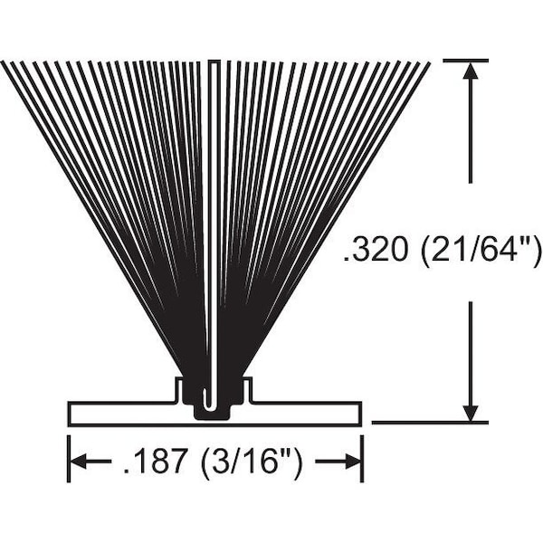 Strybuc .187 X .320 Gray Weatherstrip 63-94 | Zoro
