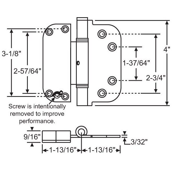 Strybuc Adjustable Set Hinge 56-224AB | Zoro