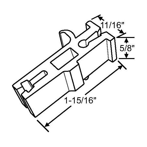 Strybuc PLASTIC GLAZING CLIP MODIFIED 900-5371MODB | Zoro