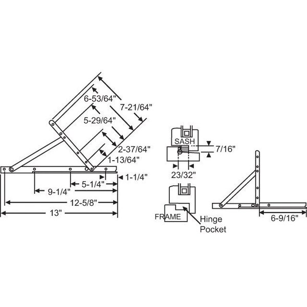 Strybuc Concealed Hinge Assembly 28-15-39SS | Zoro