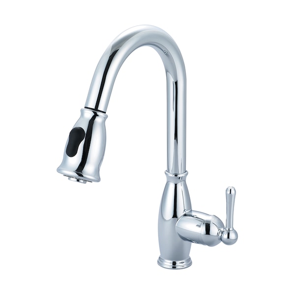 Olympia Faucets Single Handle Pull-Down Kitchen Faucet, Compression ...
